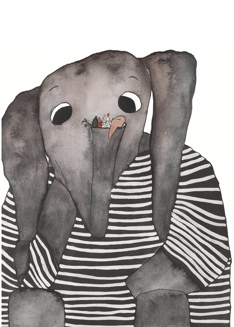 Gilla läget Poster av Evelina Viola | Elefanttavla | SoPosters.com